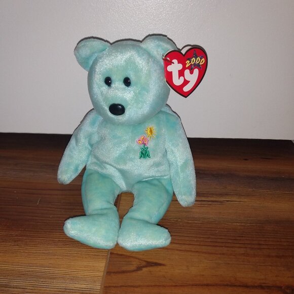 Ty | Toys | Ty Bear Ariel Teal | Poshmark